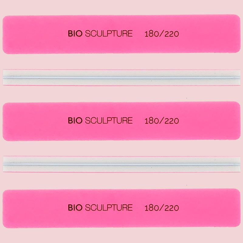 Bright Pink Sponge Buff - 180 / 220 (Pack of 5) – Bio Sculpture